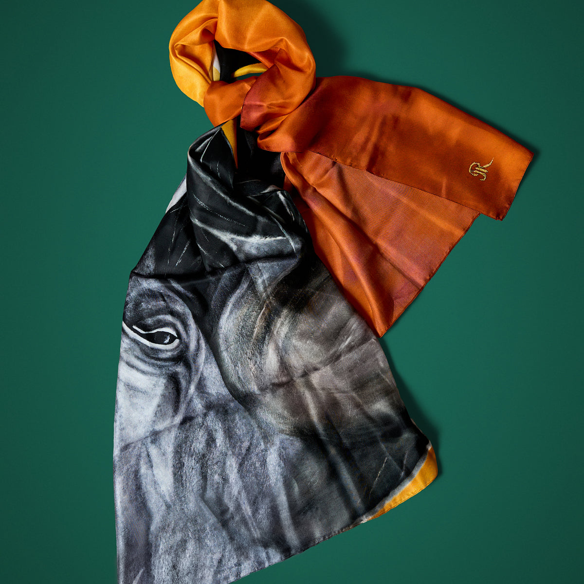 Elephant - Echoes of Time – Silk Twill Oblong Scarf - Josie's Editions ...